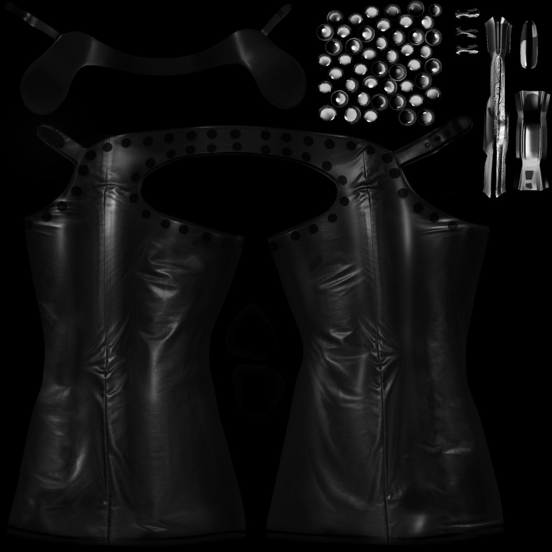 Black Leather Female Chaps 3D - TurboSquid 1904410