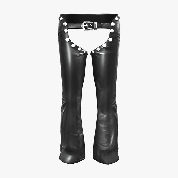 Black Leather Female Chaps 3D - TurboSquid 1904410