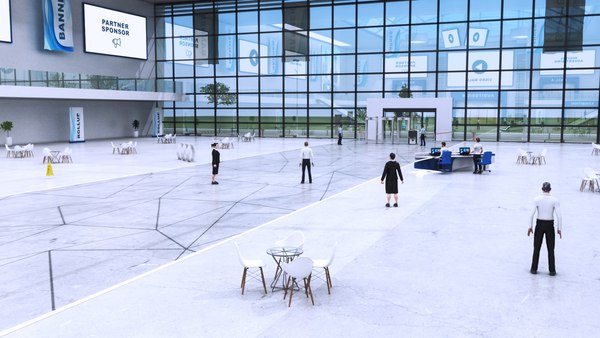 Congress exhibition lobby centre model - TurboSquid 1704952