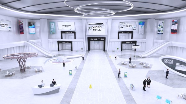 Congress exhibition lobby centre model - TurboSquid 1704952