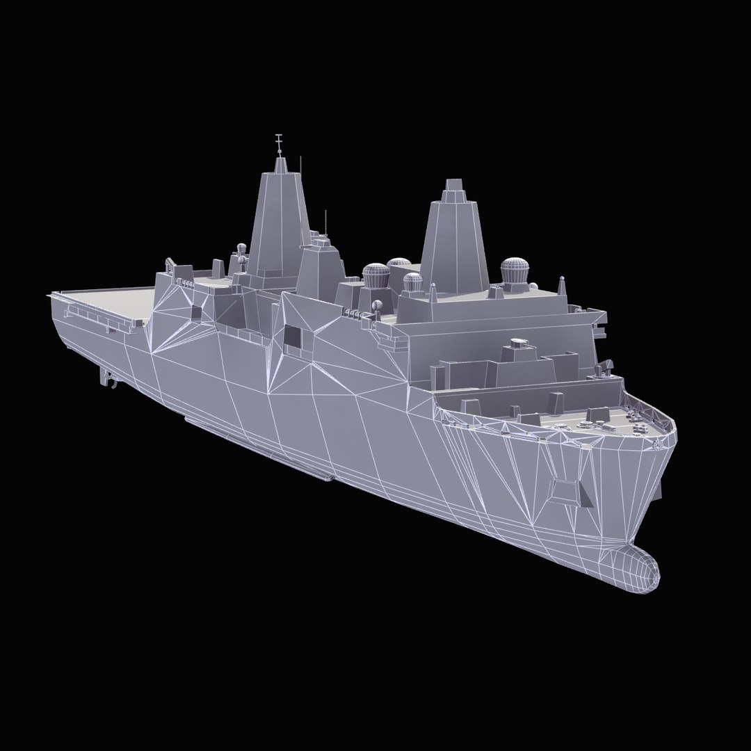 uss arlington lpd-24 ship 3d model