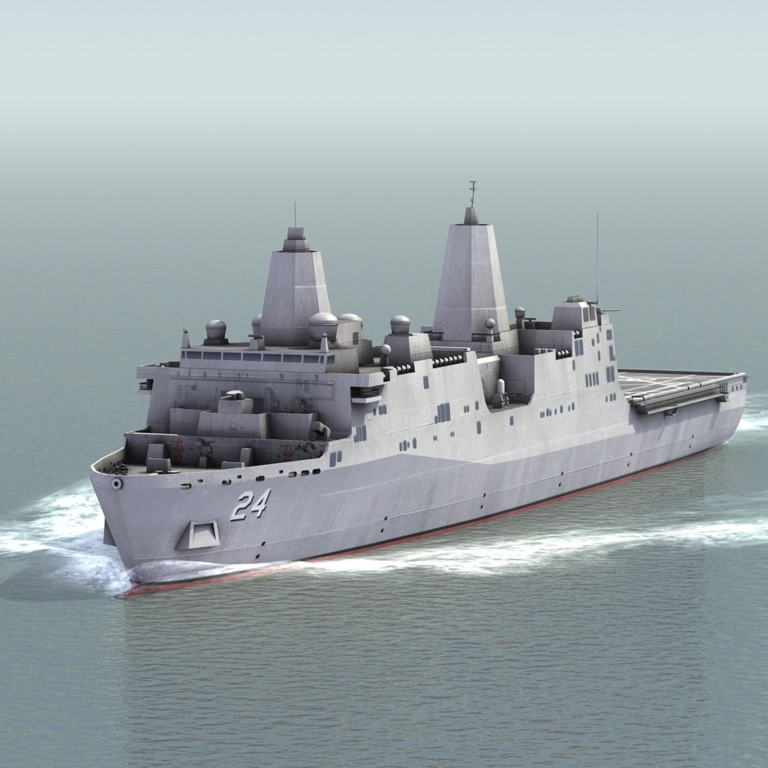 uss arlington lpd-24 ship 3d model