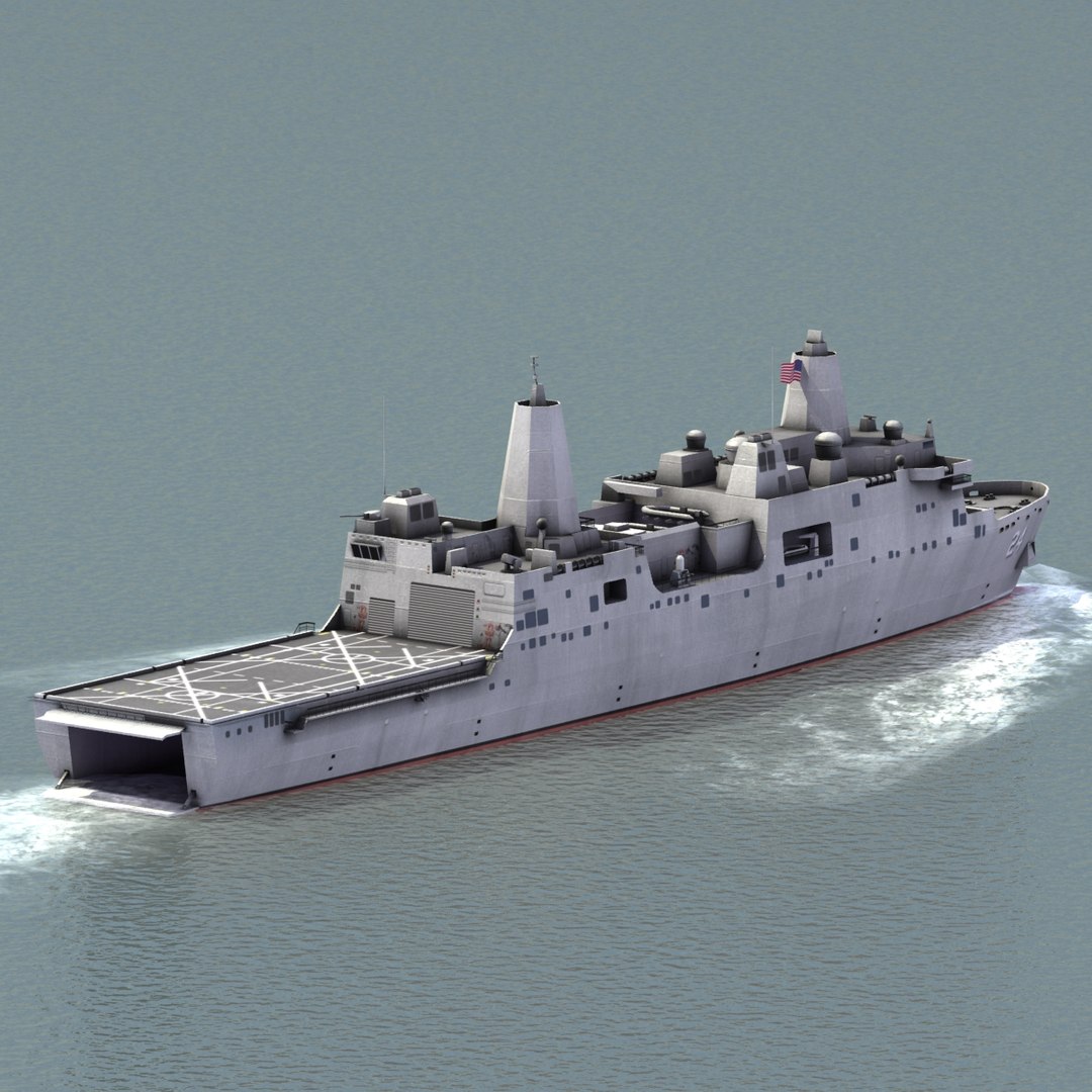 Uss Arlington Lpd-24 Ship 3d Model