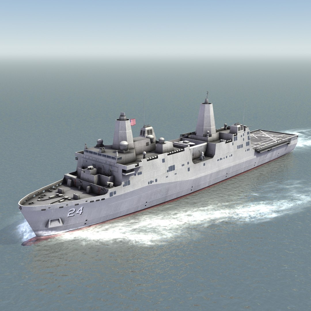 Uss Arlington Lpd-24 Ship 3d Model