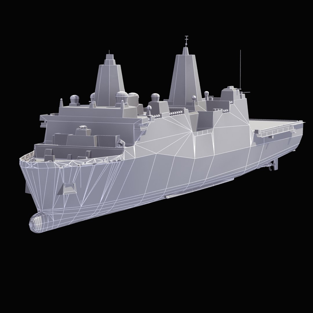 uss arlington lpd-24 ship 3d model