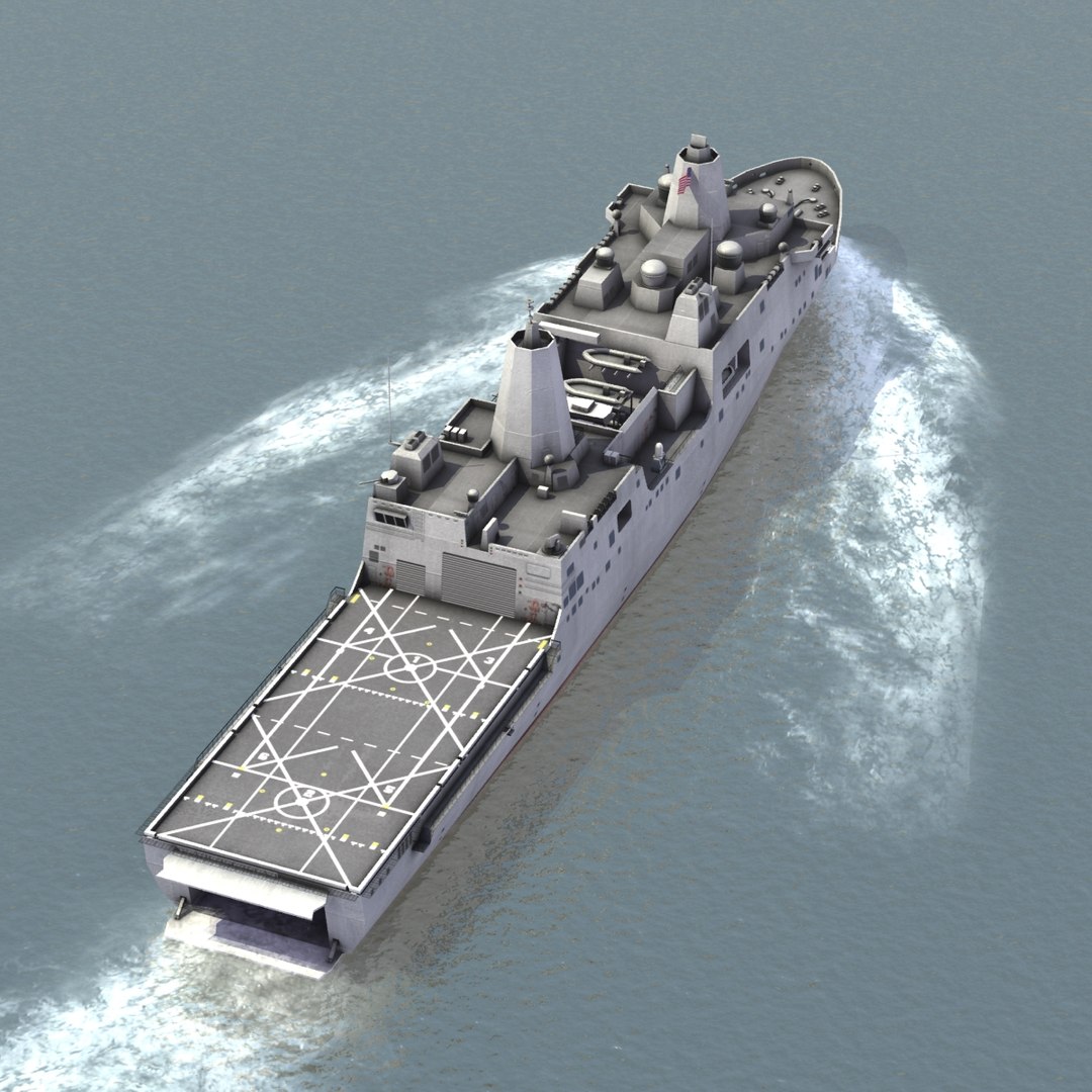 Uss Arlington Lpd-24 Ship 3d Model