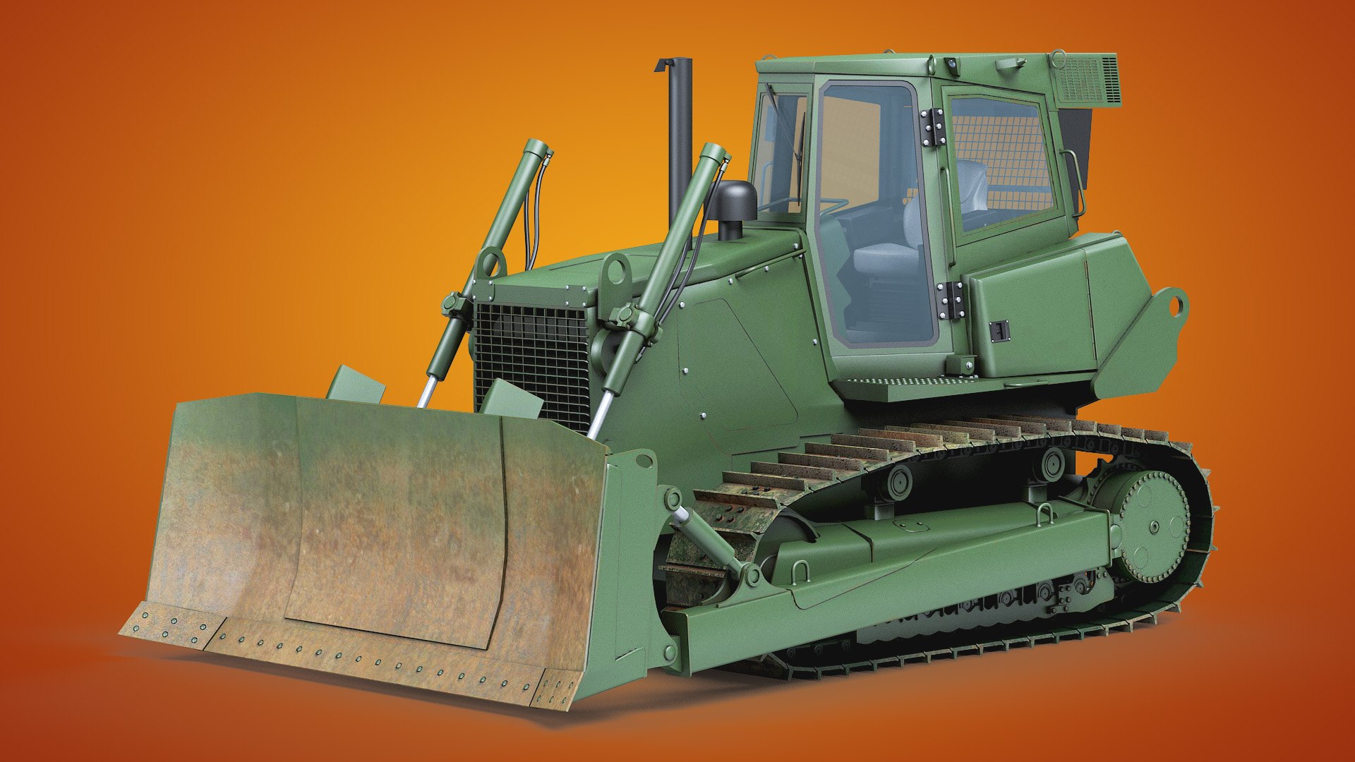 3D Crawler Dozer Model - TurboSquid 1766387