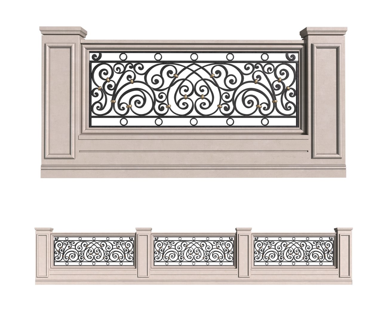 3D Fence In Classic Style - TurboSquid 1992107