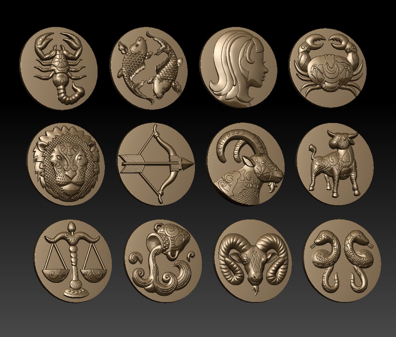 Zodiac signs 3d model free 60 photos - Astrologytoyou.com