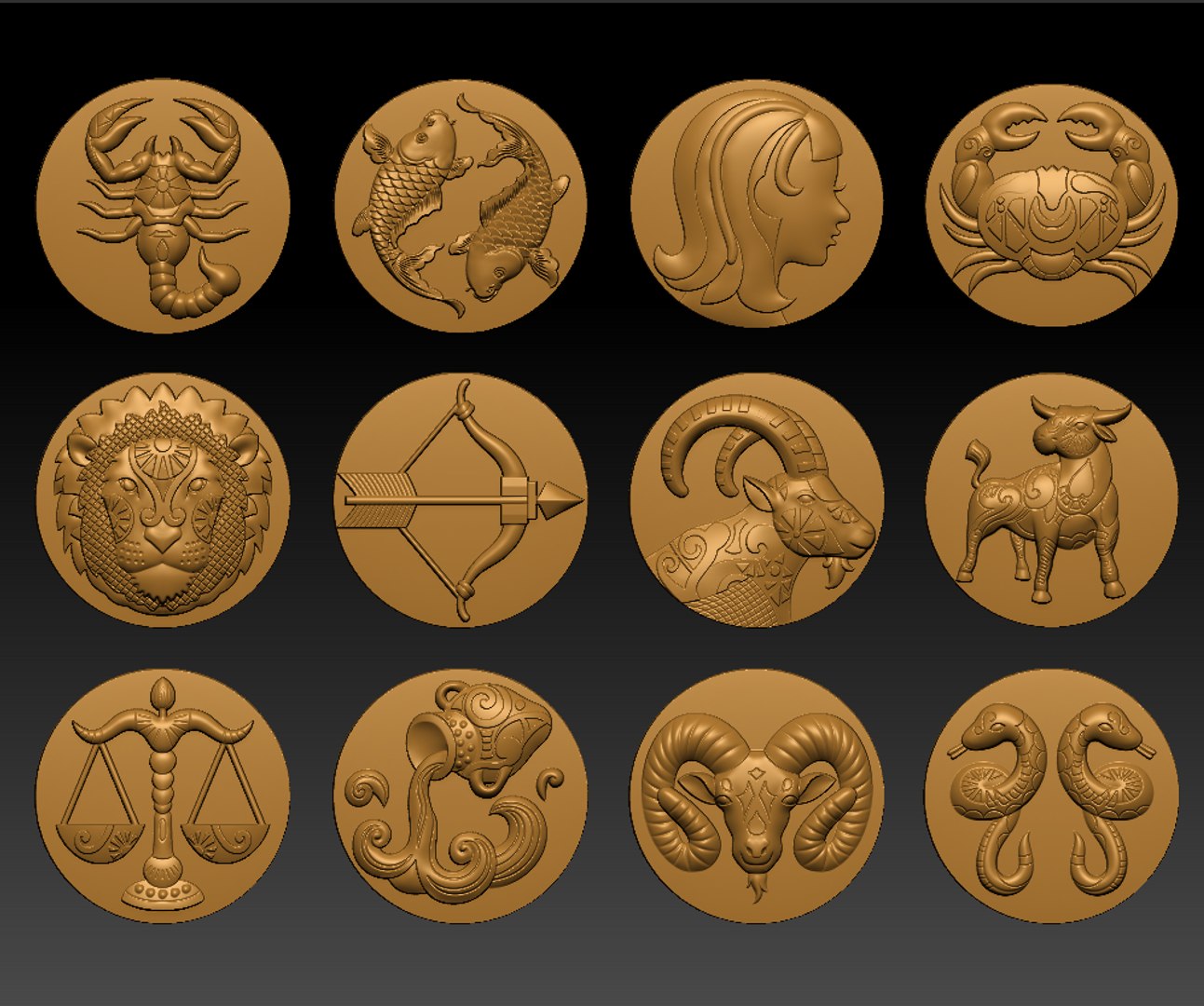 3D Zodiac Sign - TurboSquid 1607322