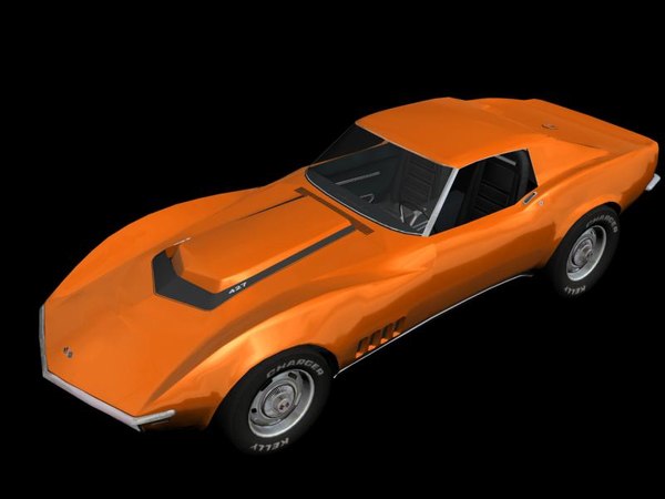corvette c3 427 3d model
