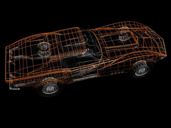 corvette c3 427 3d model