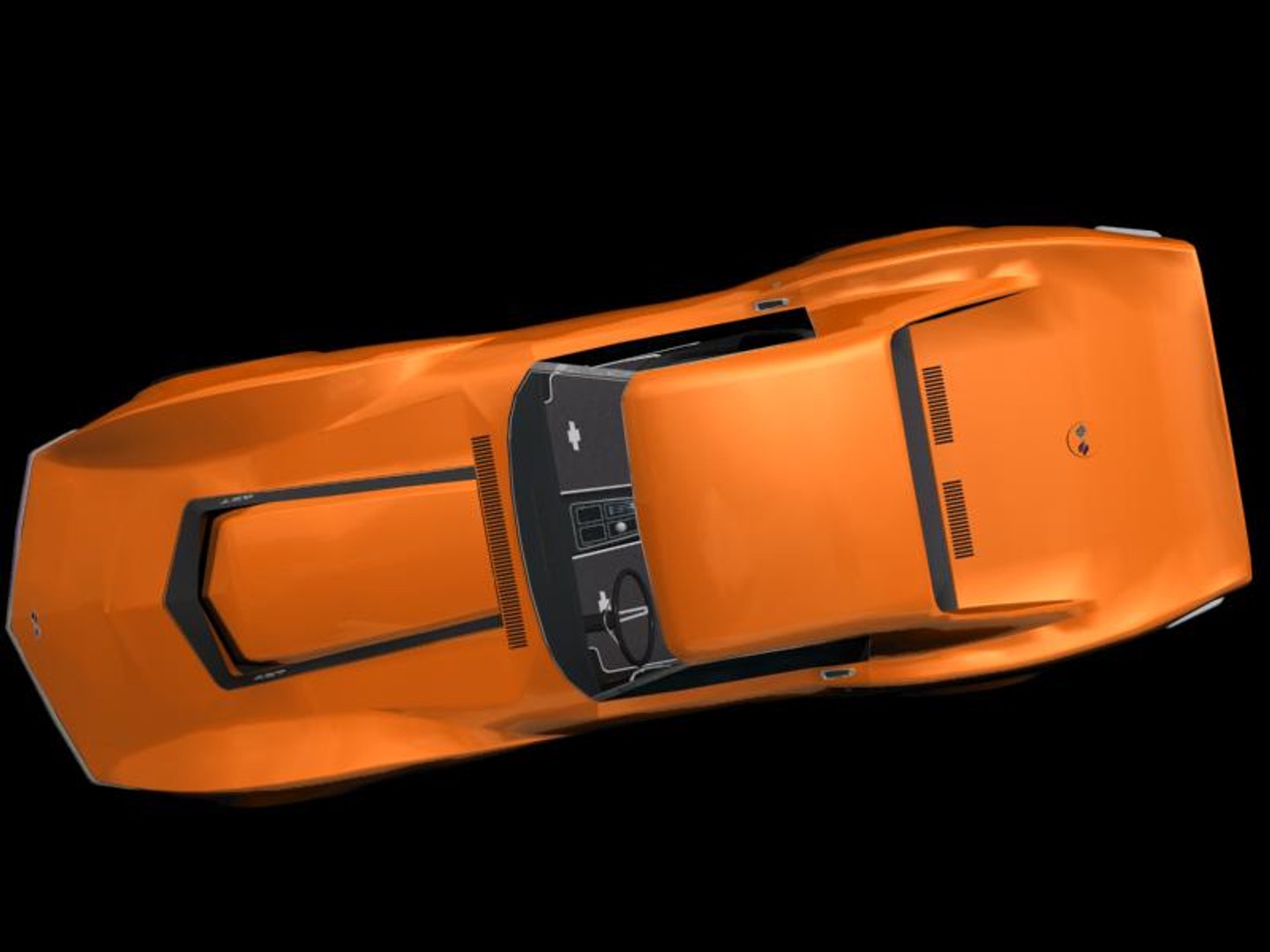 corvette c3 427 3d model