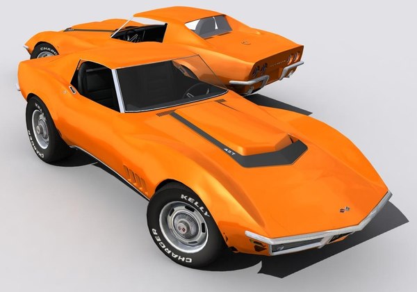 corvette c3 427 3d model