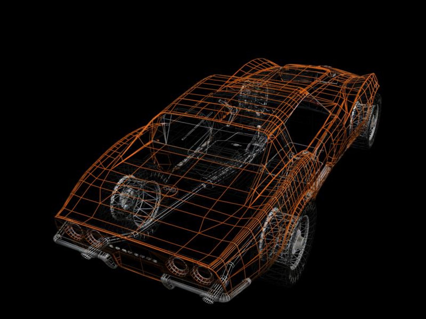 corvette c3 427 3d model