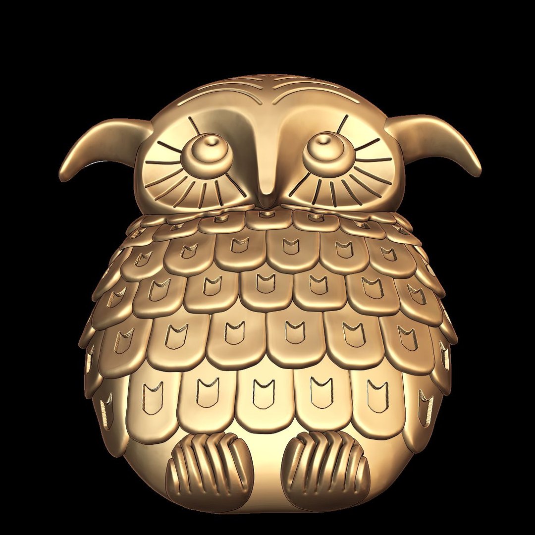 3d Owl Stl Cnc