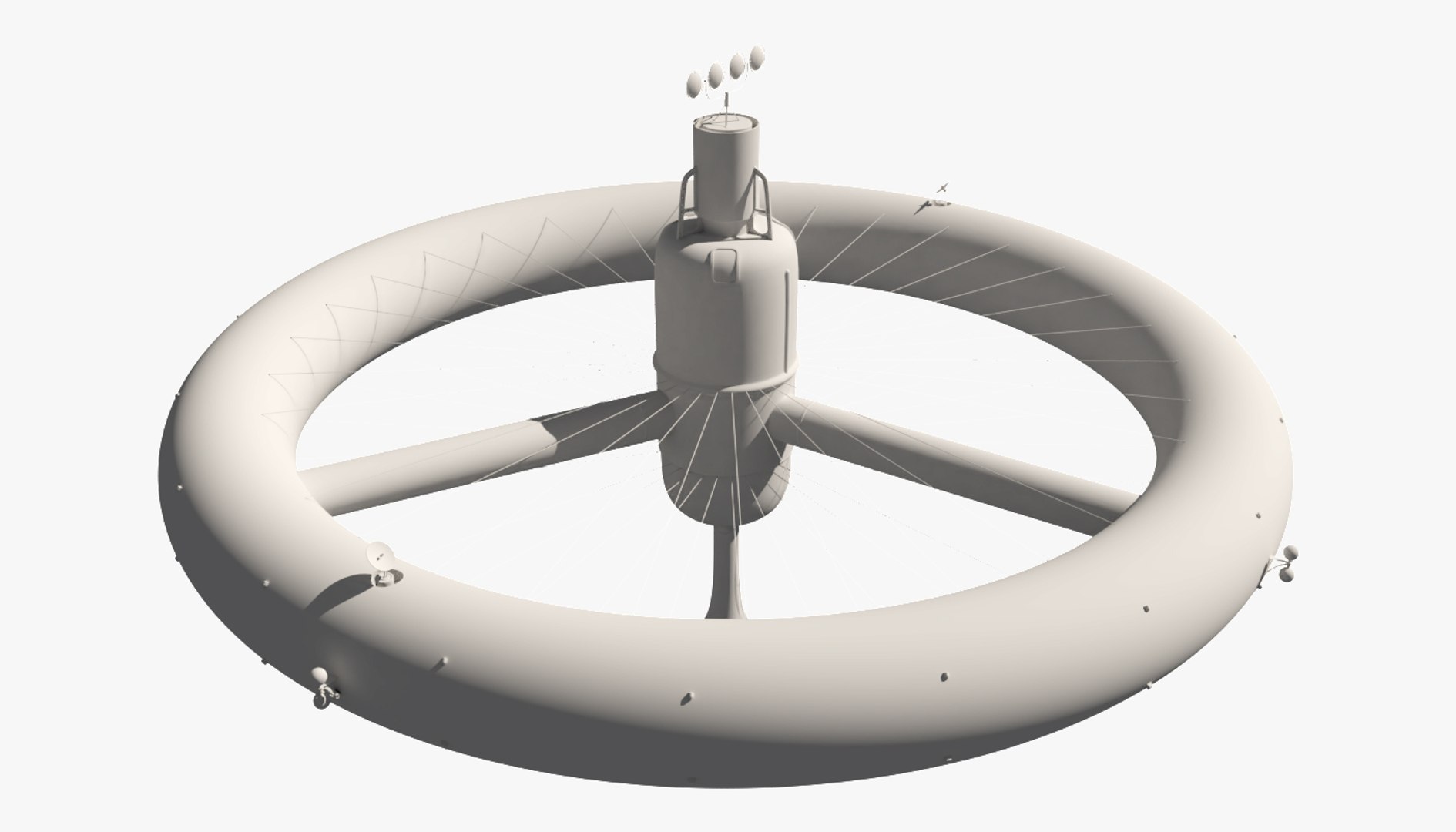 3D Model Early Space Station Von - TurboSquid 1268705