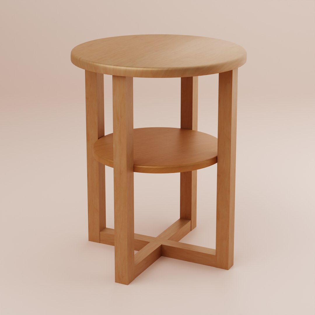 Free Side Circle Table 3D - TurboSquid 1995676