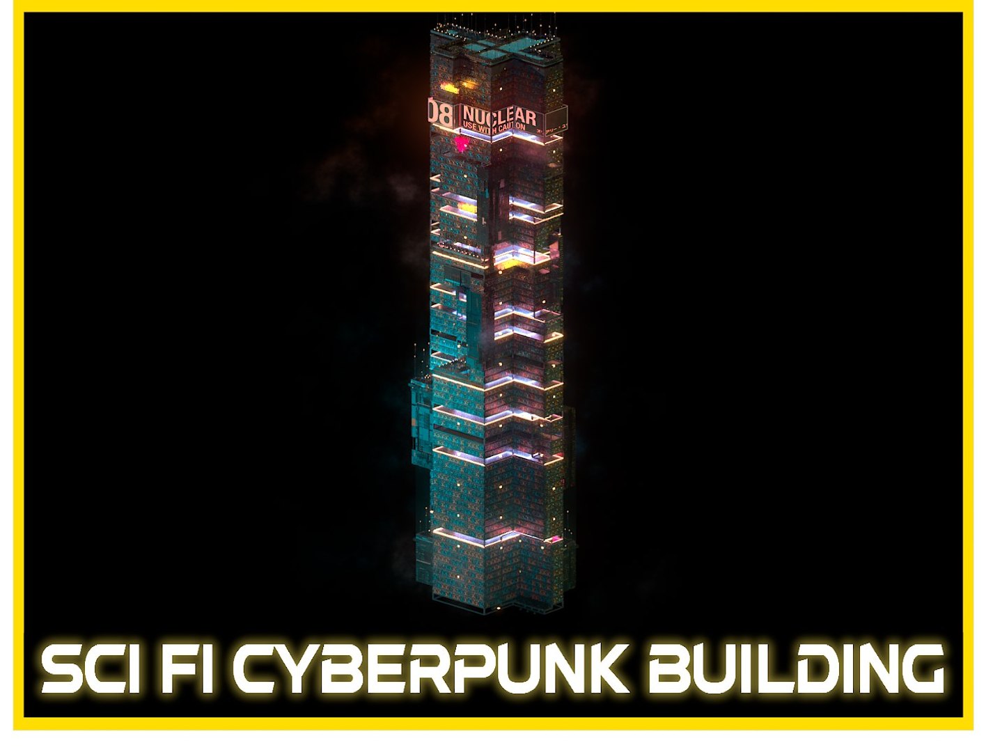 Sci-Fi Futuristic Cyberpunk Sci Fi City Building Skyscraper 28 3D model ...
