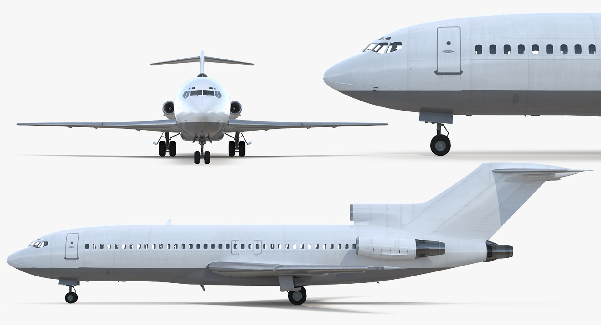 Boeing 727-100 Generic Rigged 3D - TurboSquid 1229306