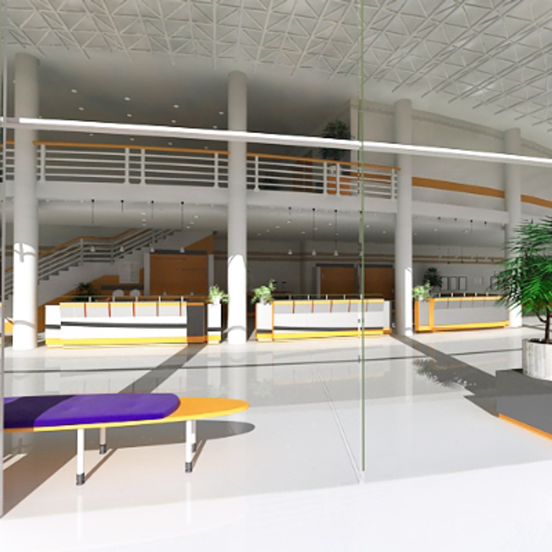 Large Lobby 3d Model