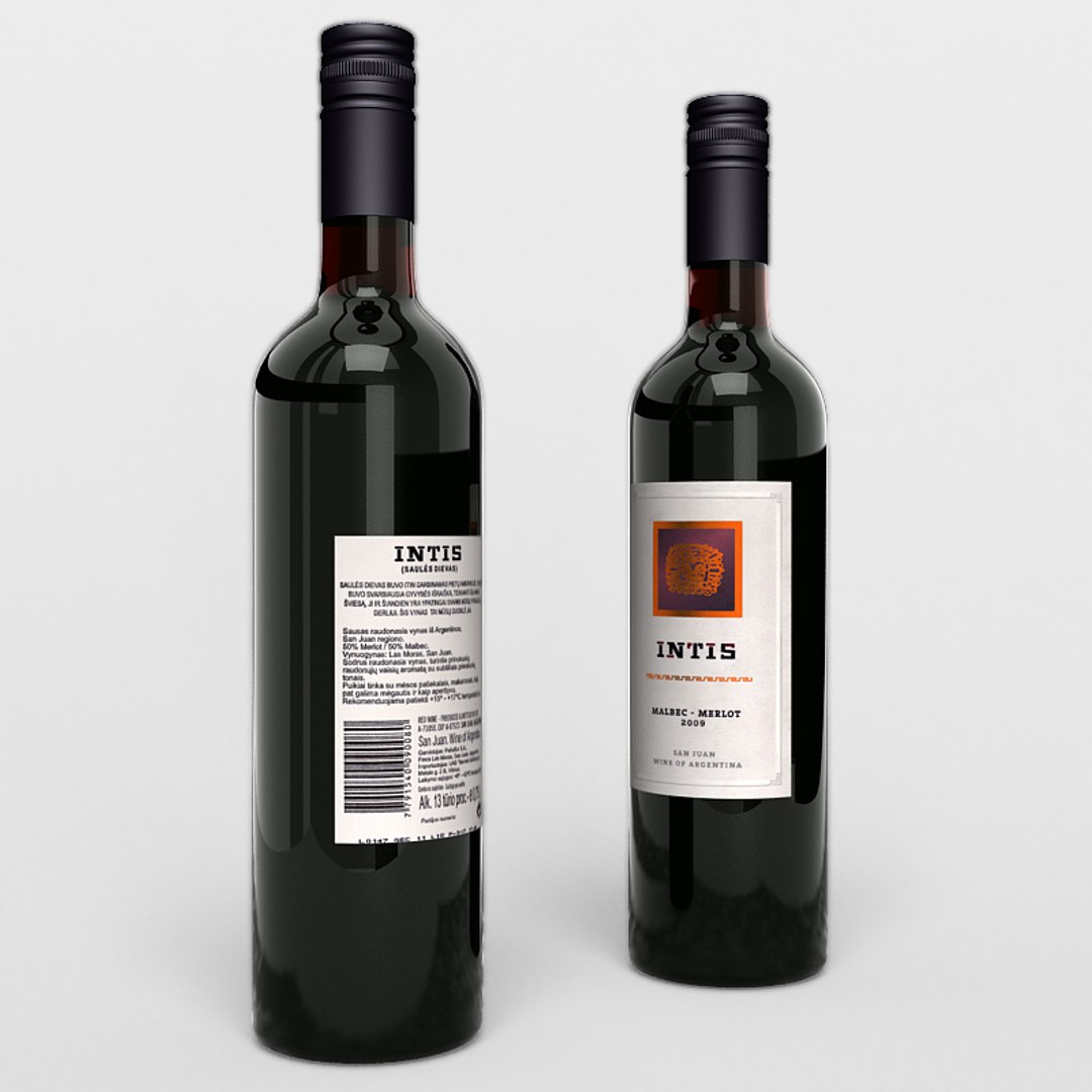 3D wine bottle model - TurboSquid 611696