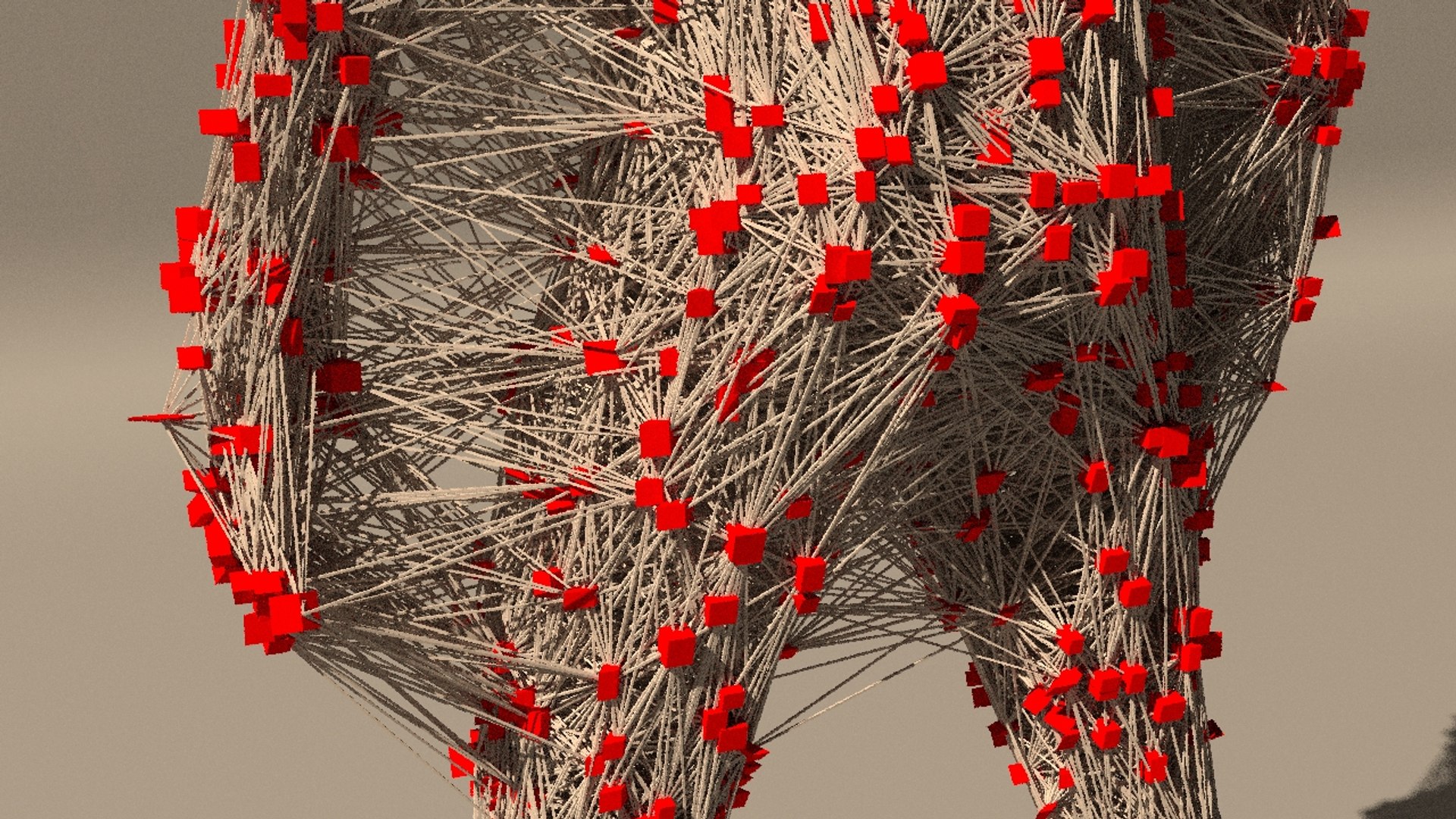3d Model Guy Lines Cubes