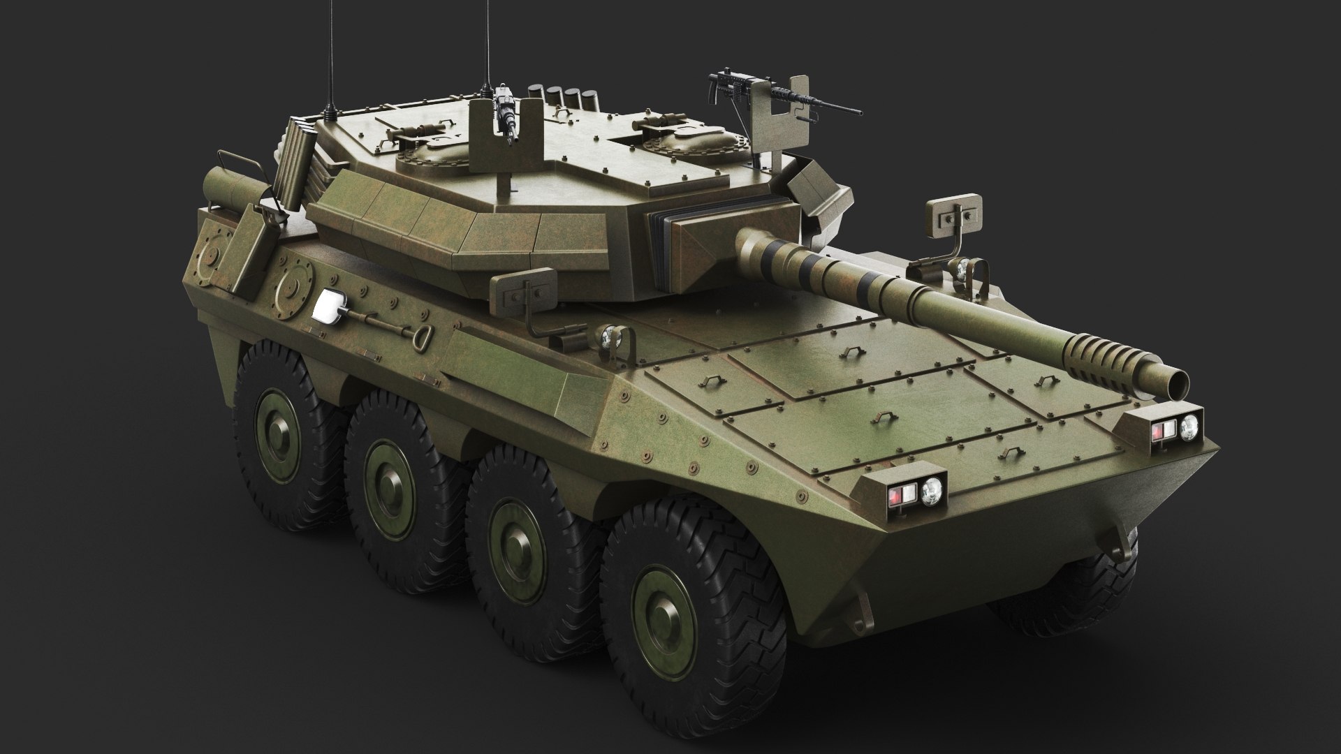 Detailed Battle Tank Destroyer 3D Model - TurboSquid 2283914