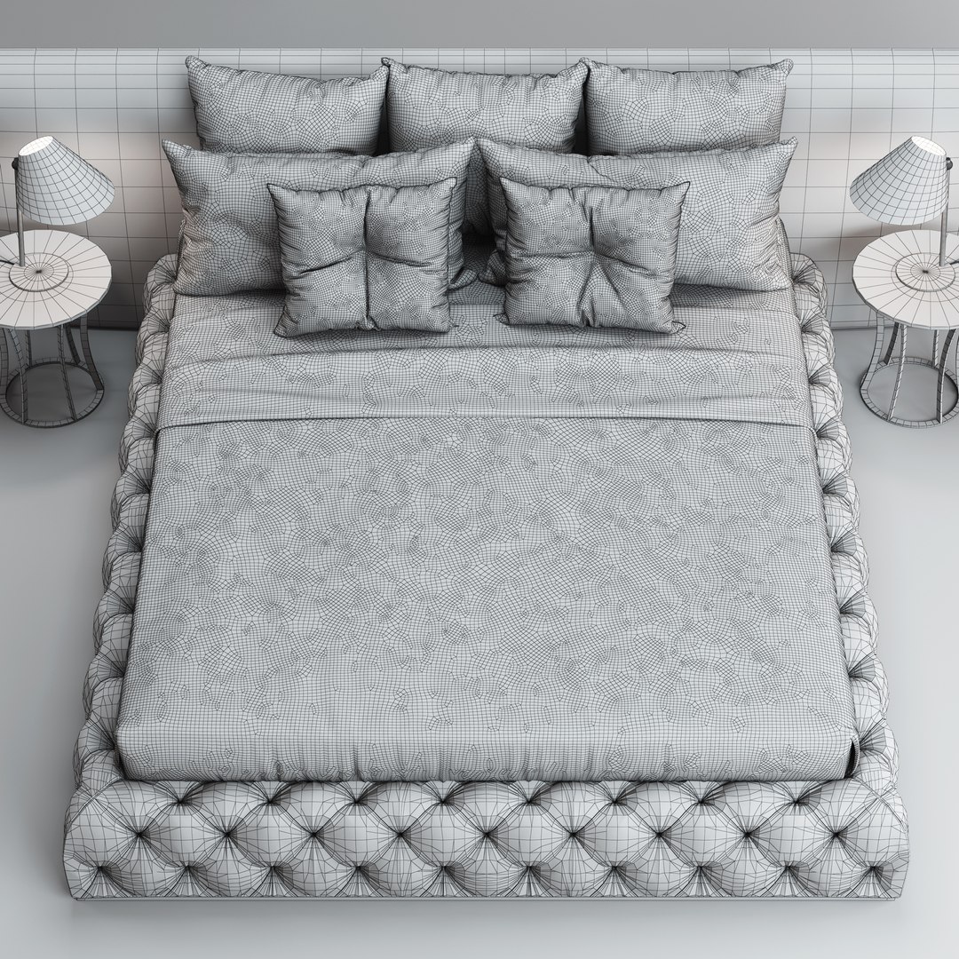 3d flexform mood leonardo bed model