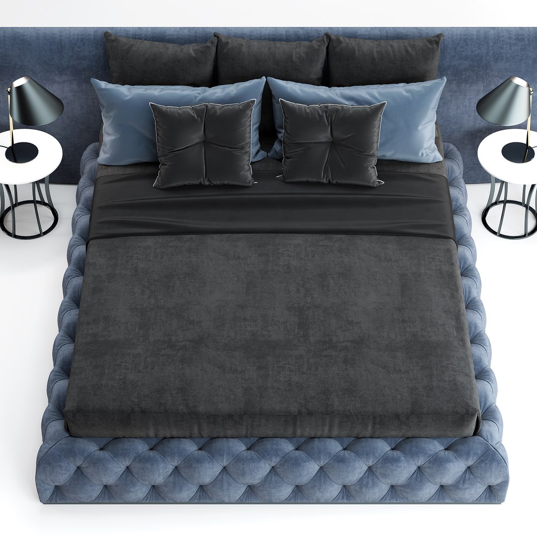 3d flexform mood leonardo bed model