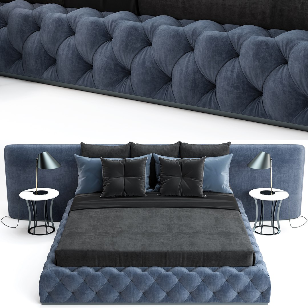 3d flexform mood leonardo bed model