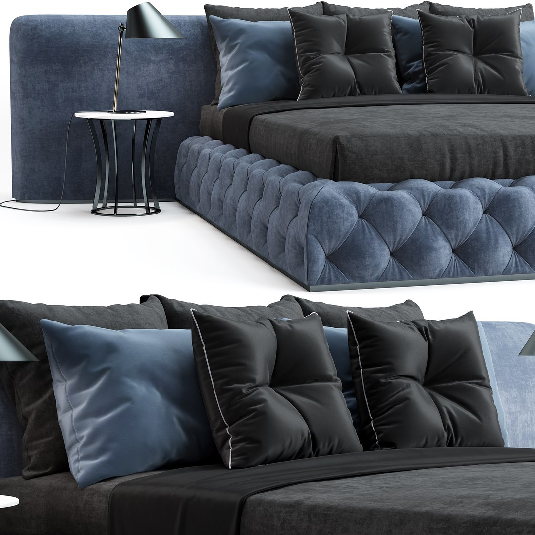 3d flexform mood leonardo bed model