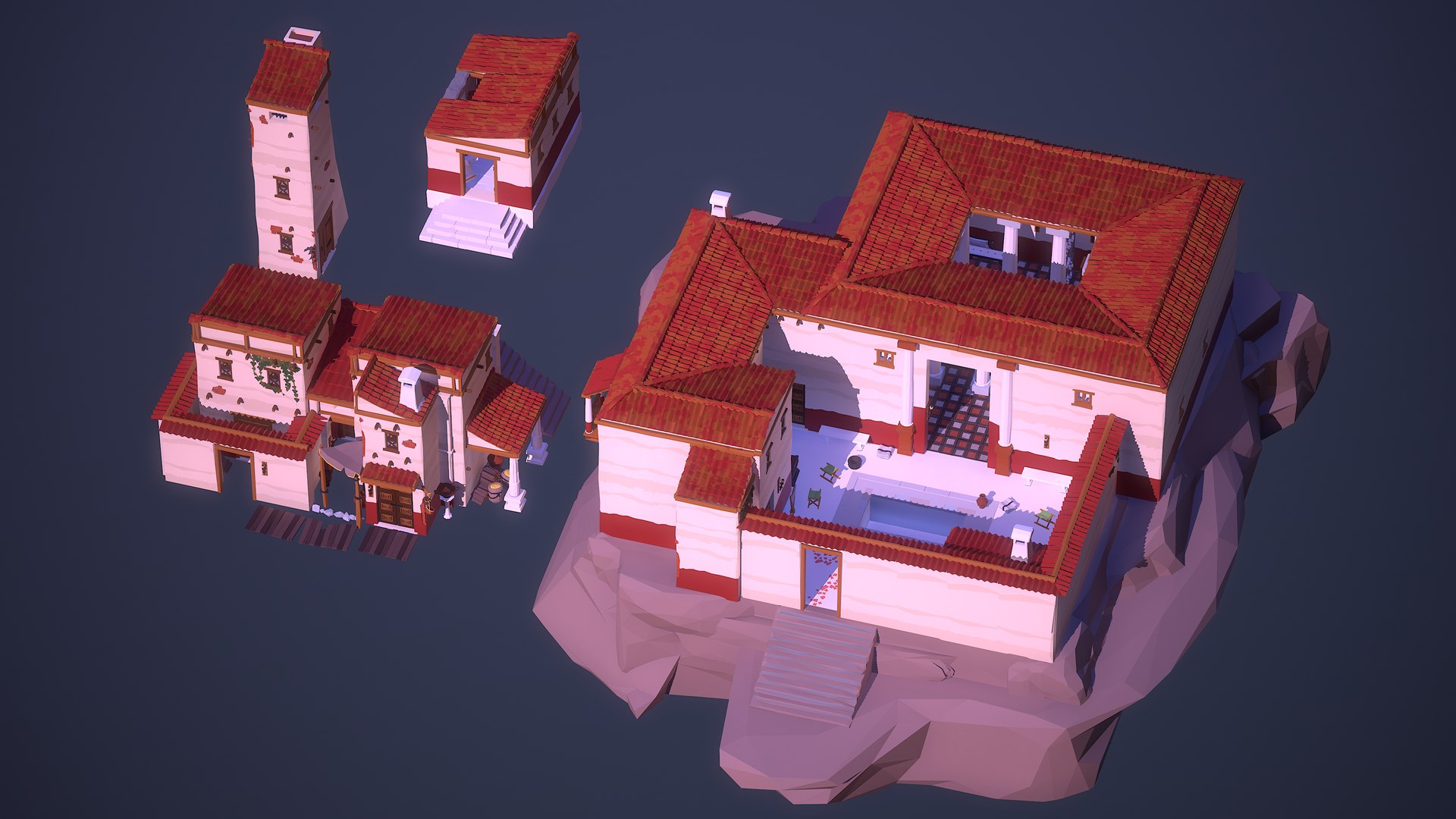 3D Ancient Rome City Pack Model - TurboSquid 1859126