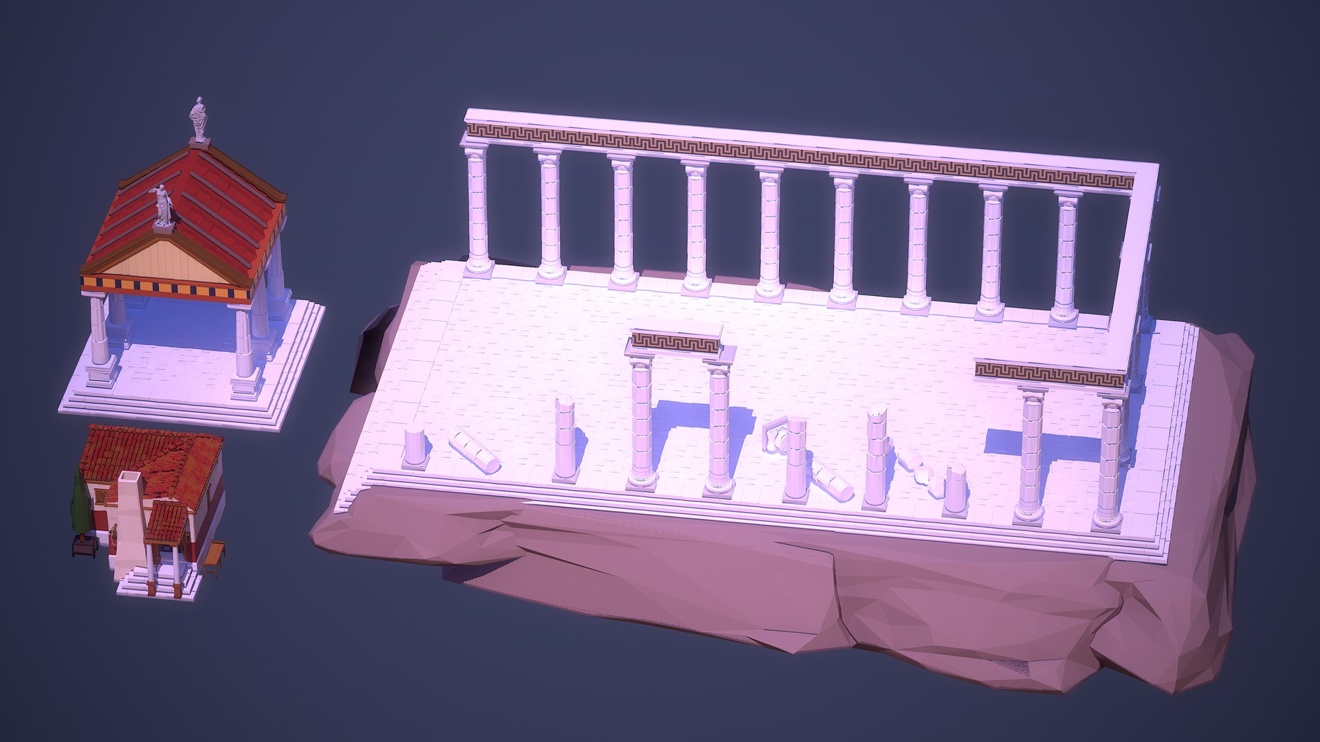 3D Ancient Rome City Pack Model - TurboSquid 1859126