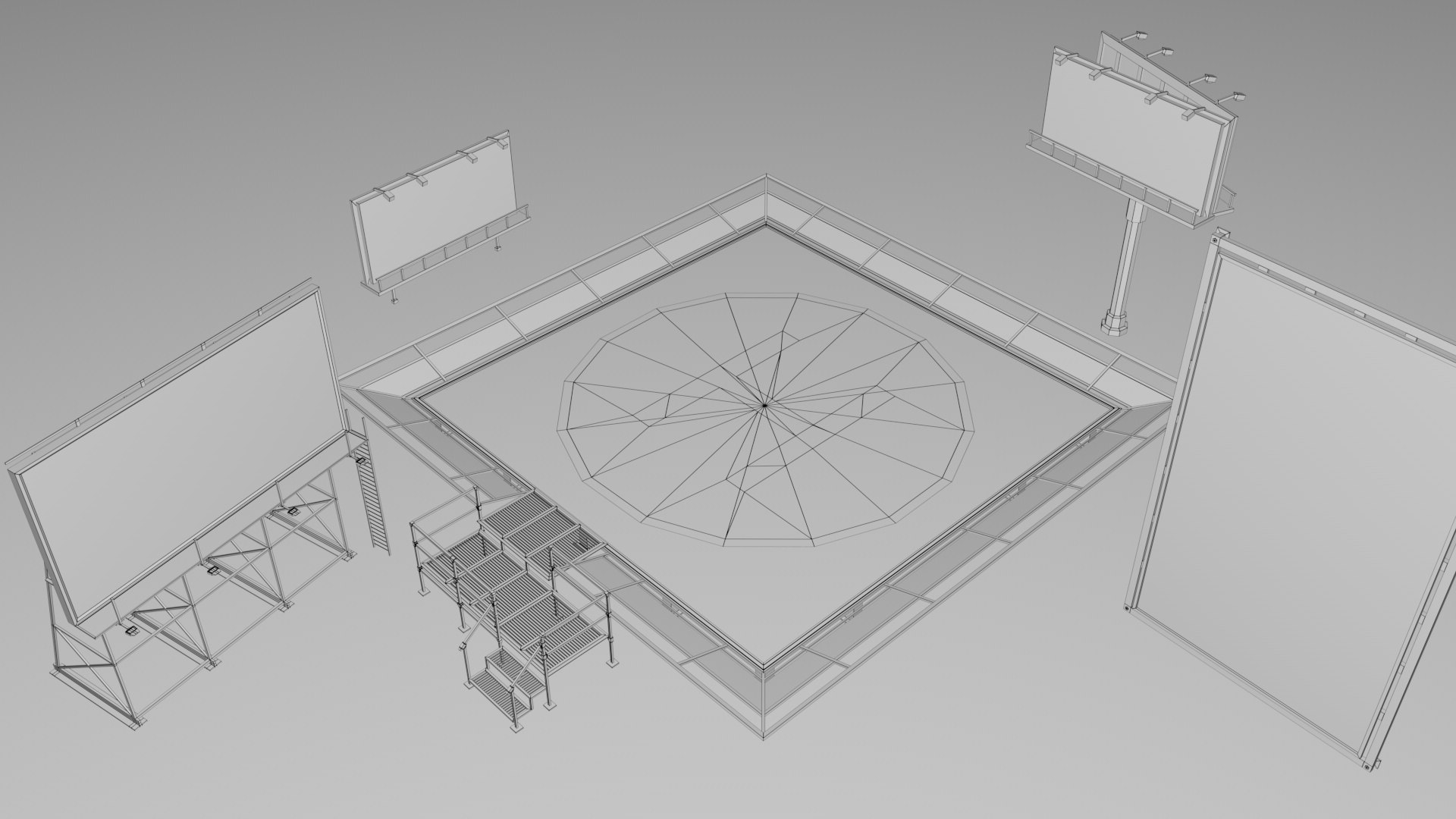 Rooftop Props Collection Pack 3D Model - TurboSquid 2347972