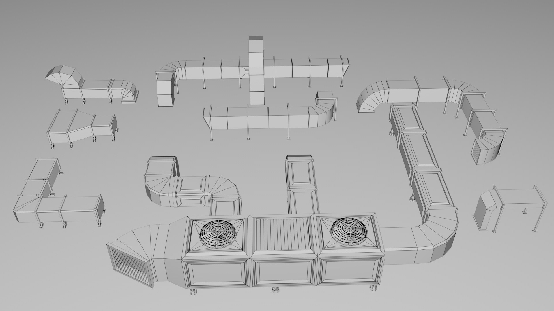 Rooftop Props Collection Pack 3D Model - TurboSquid 2347972