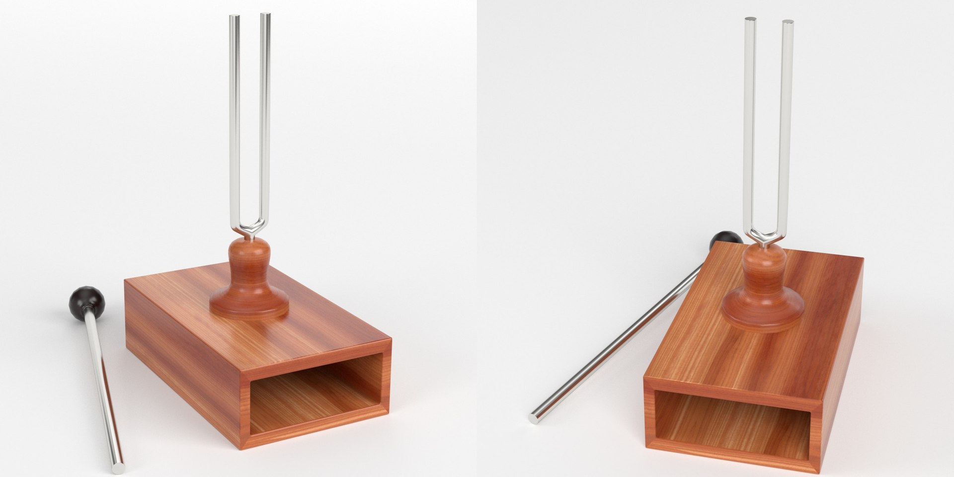 Tuning Fork Resonator Box 3D Model - TurboSquid 1171564