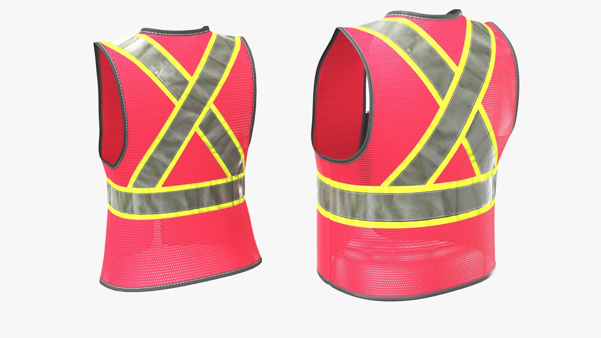 3D Safety Vest - Mining Cross Pink - Male And Female - TurboSquid 2356817