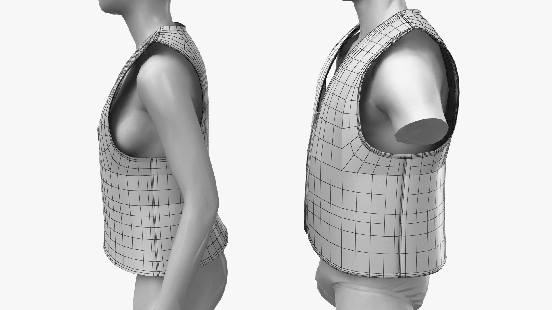 3D Safety Vest - Mining Cross Pink - Male And Female - TurboSquid 2356817