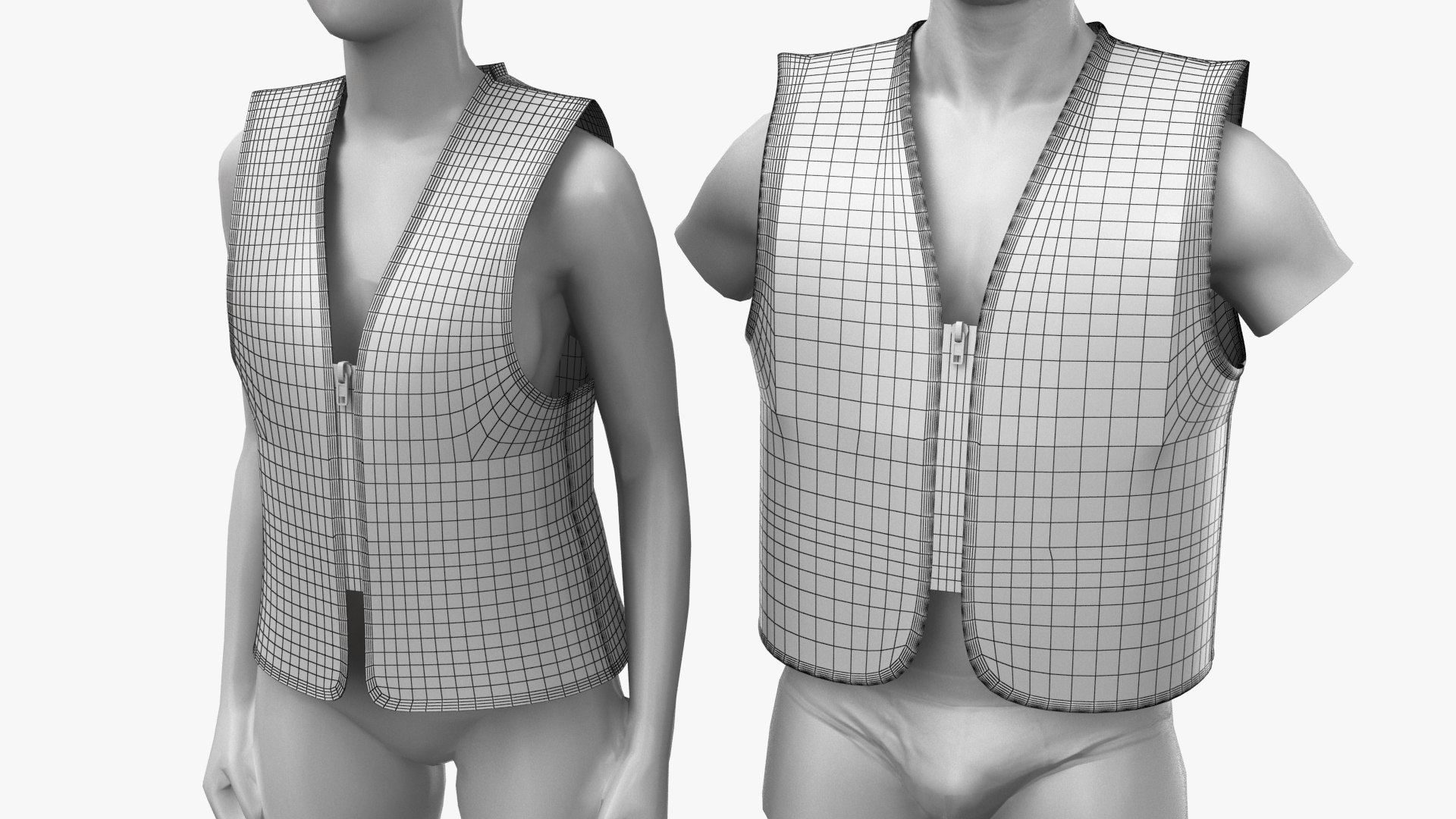 3D Safety Vest - Mining Cross Pink - Male And Female - TurboSquid 2356817