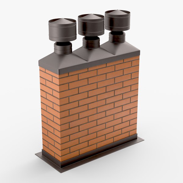 modèle 3D de Brick Triple Chimney - TurboSquid 2046643