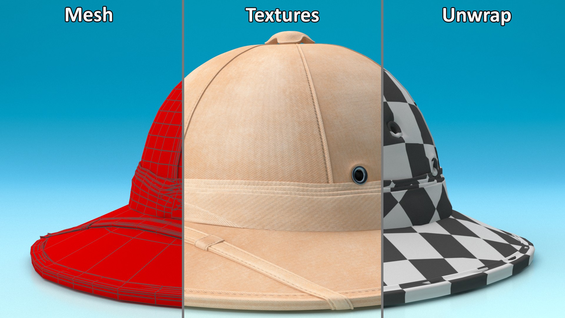 3D Pith Helmet Explorer Gear - TurboSquid 2389472