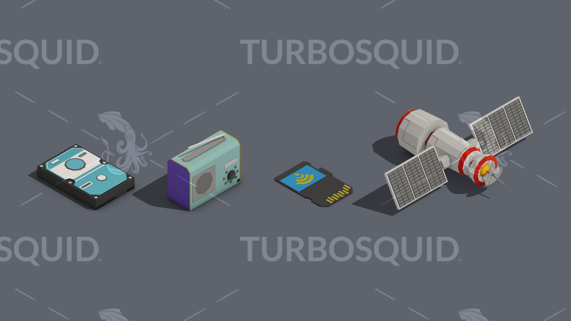 3D Low Poly Wireless Technology Isometric model - TurboSquid 1721652