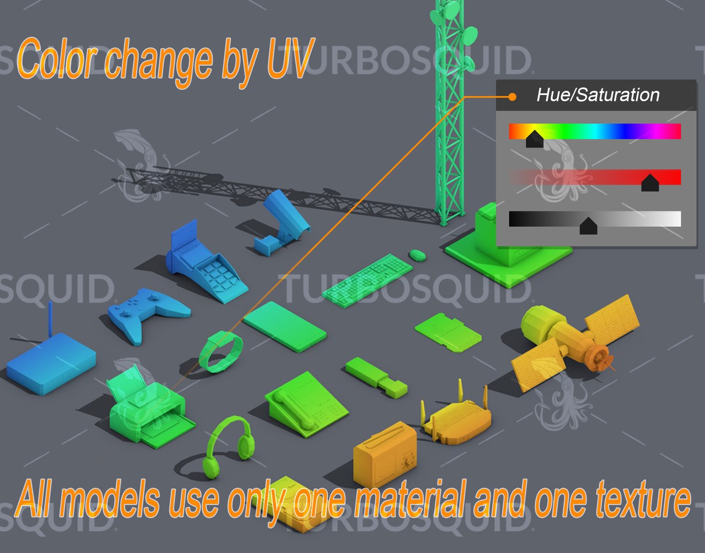 3D Low Poly Wireless Technology Isometric model - TurboSquid 1721652
