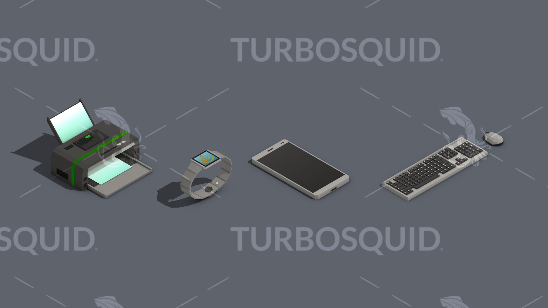 3D Low Poly Wireless Technology Isometric model - TurboSquid 1721652
