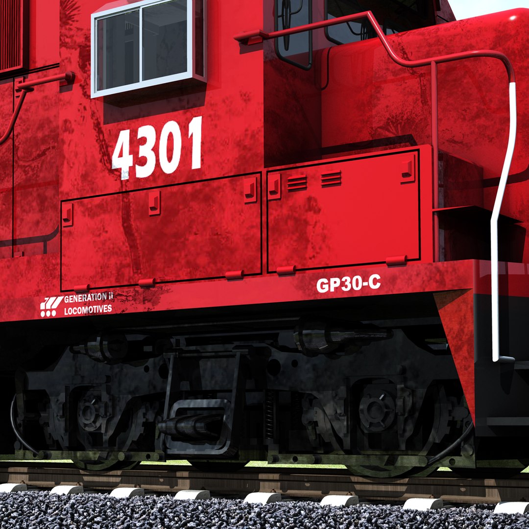 Soo 4301 Locomotive Gp30c 3d Model