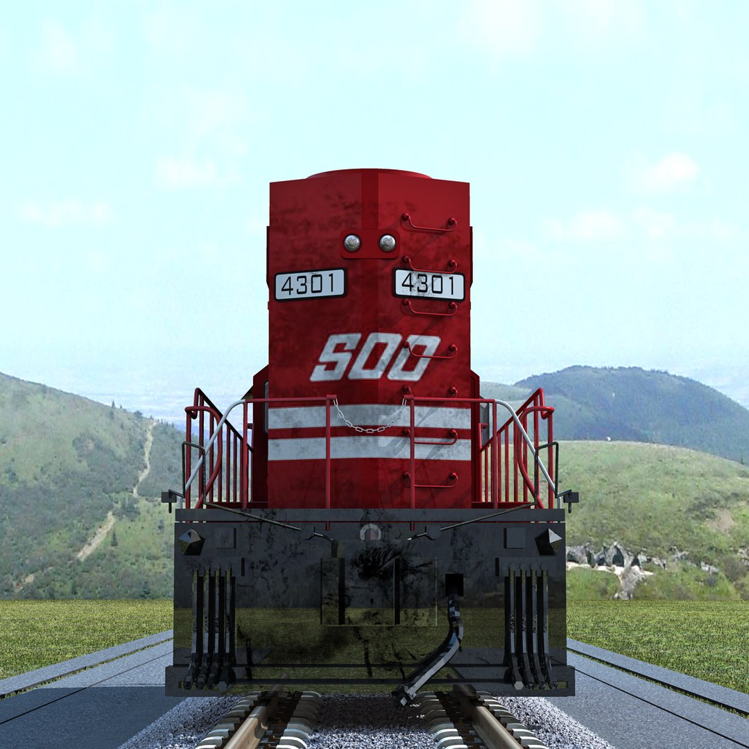 Soo 4301 Locomotive Gp30c 3d Model