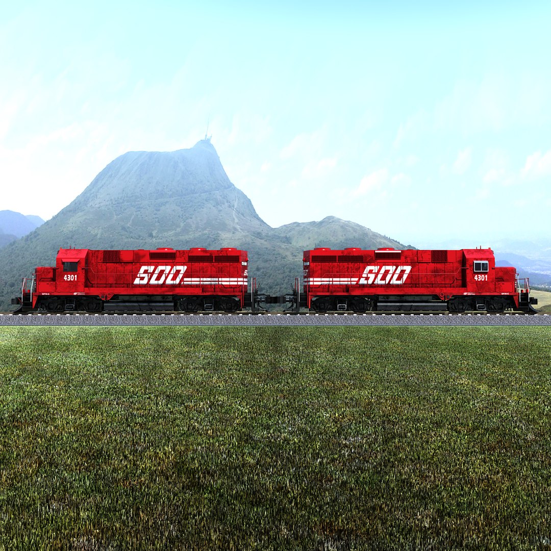 Soo 4301 Locomotive Gp30c 3d Model