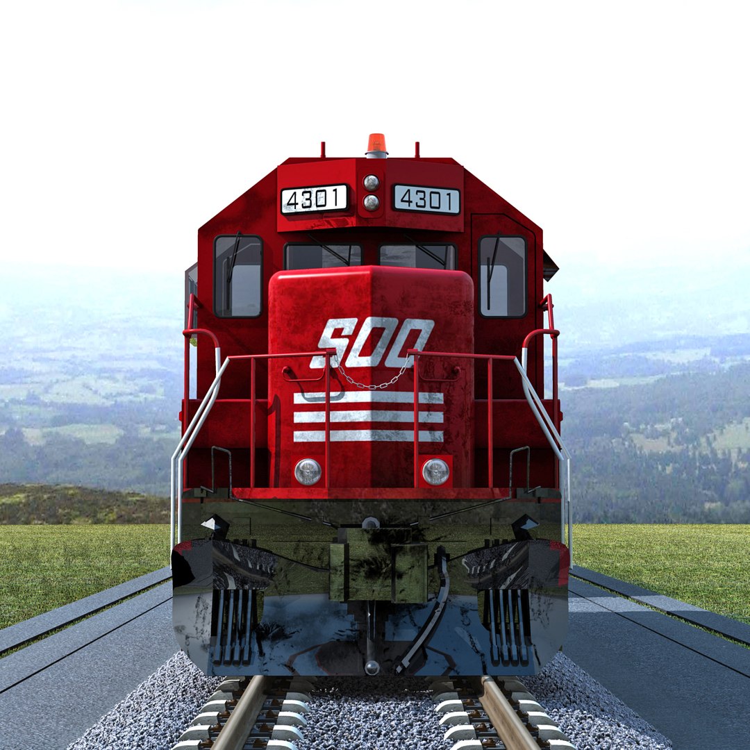 Soo 4301 Locomotive Gp30c 3d Model