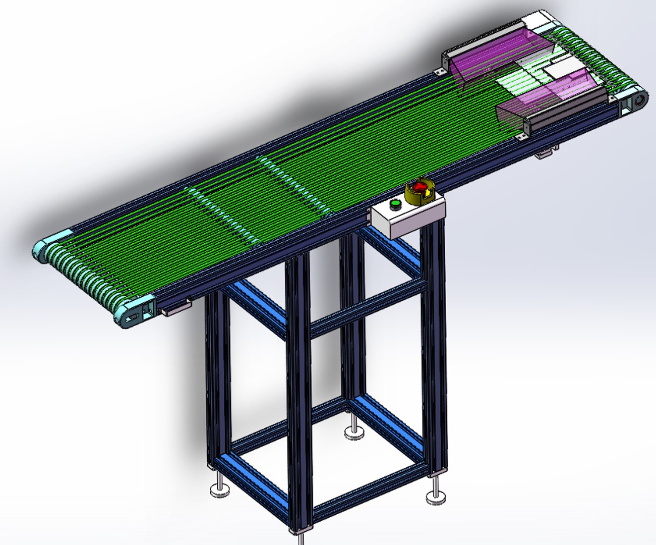 3D Conveyor Assembly Chain Model - TurboSquid 1475278